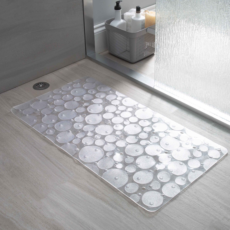 Symple Stuff Recycled Non Slip Textured Bath Mat in Clear Wayfair